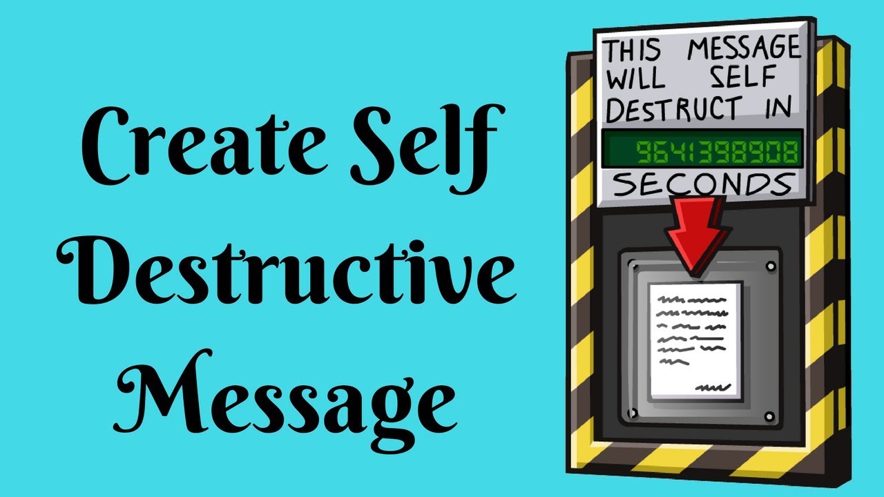 How to send self distructive message - YouTube