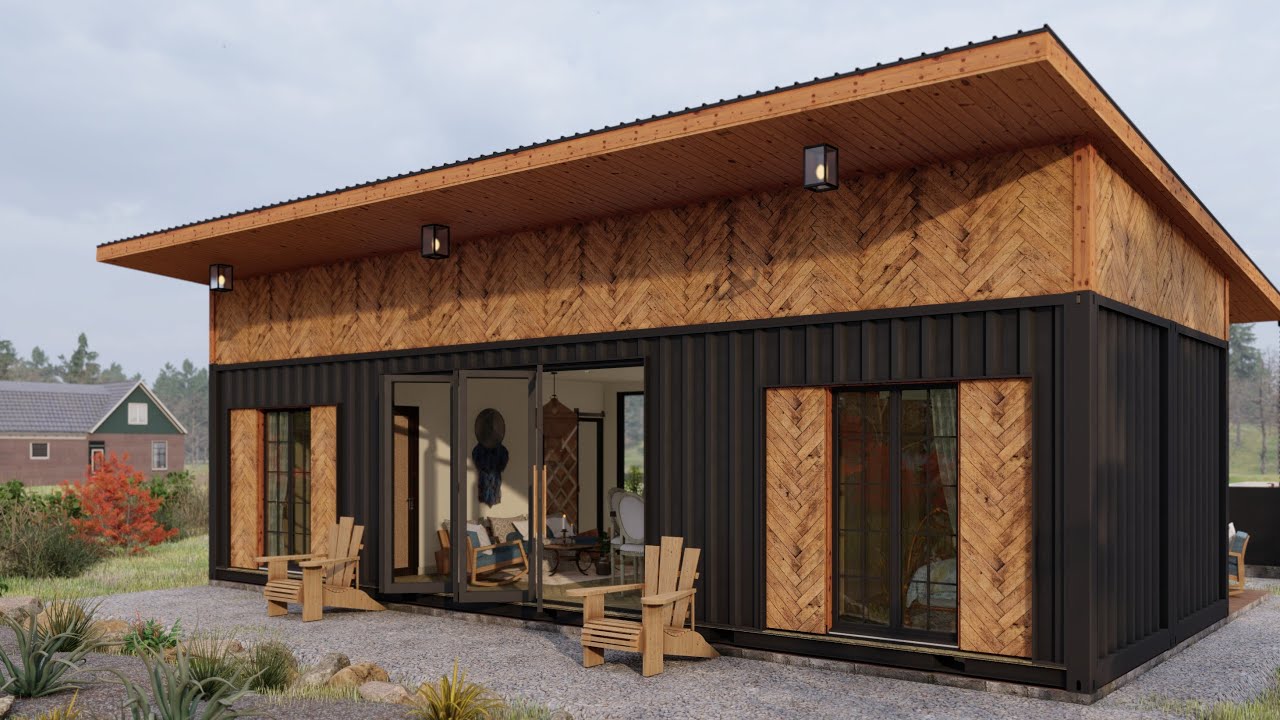 Shipping Container House - Awesome Cabin. Container Home Airbnb. - YouTube