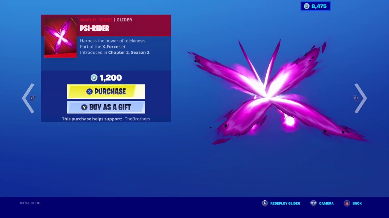 *NEW* PSI-RIDER GLIDER IN FORTNITE! (PSYLOCKE SKIN SET) - YouTube