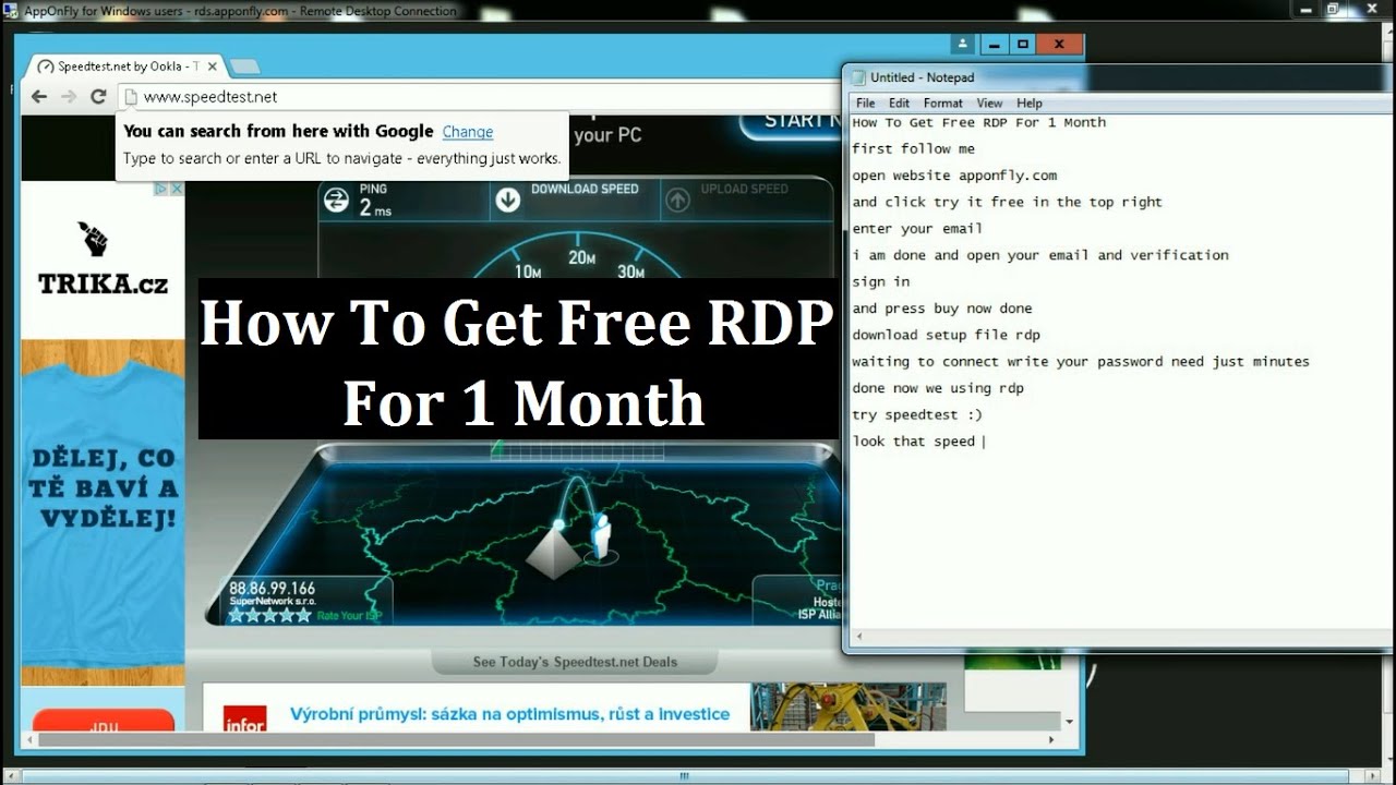 How To Get Free RDP For 1 Month (2016) - YouTube