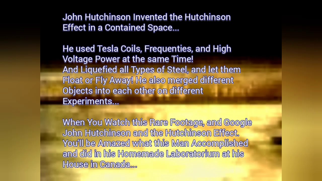 The Hutchinson Effect ! By Doctor John Hutchinson... (1979/1980) SkyLab ...