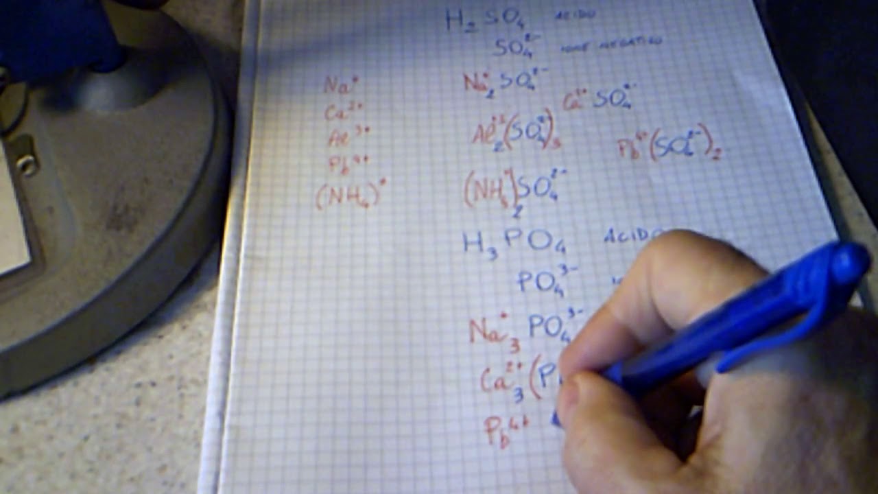 9 chimica formule dei Sali Ternari video 4 - YouTube