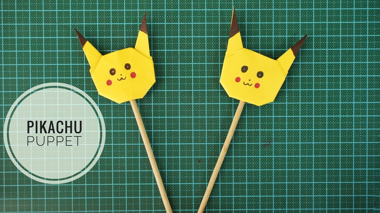 How To Make Origami Pikachu Finger Puppet