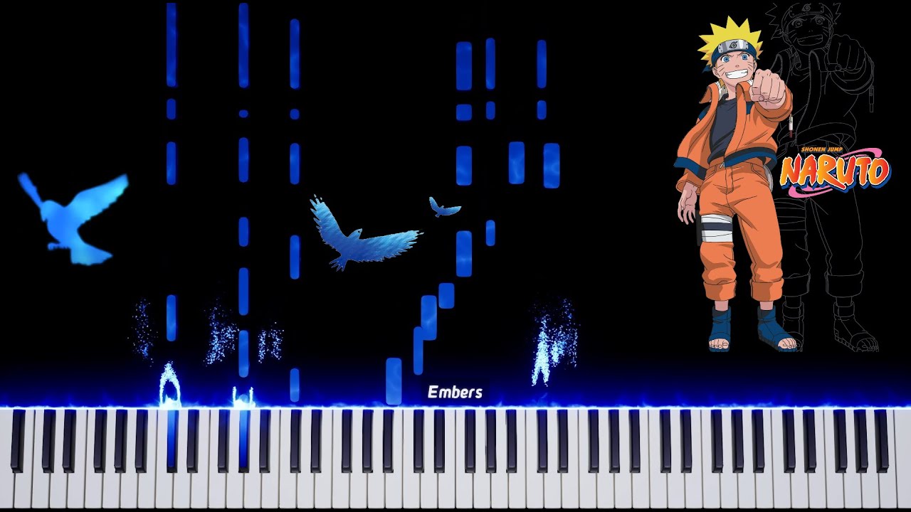 Naruto OP 3 - Blue Bird Piano Cover | Medium Piano Tutorial (Synthesia ...