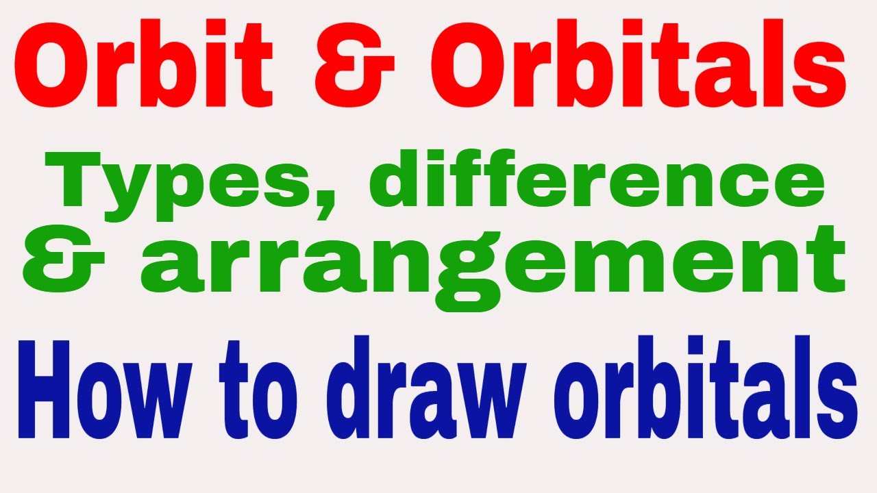 Orbit and Orbital || How to draw orbitals || Types of orbitals ...