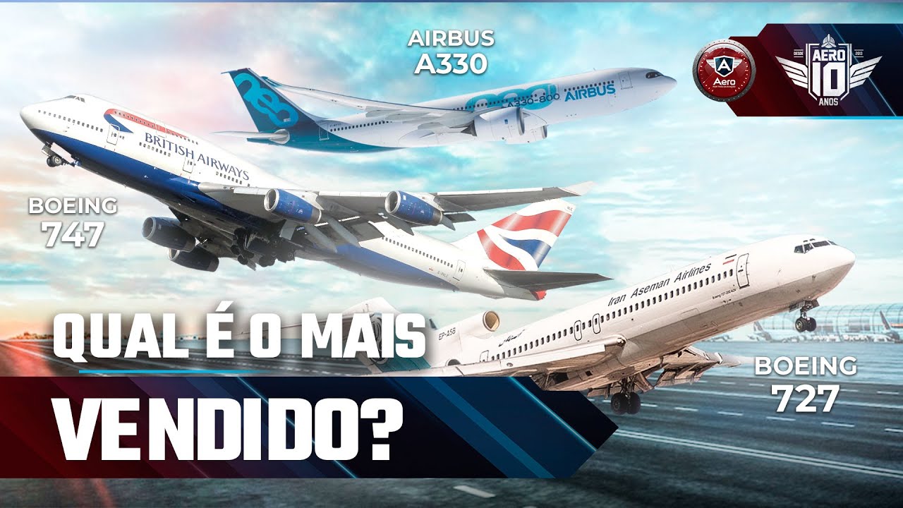 TOP 10: Os AVIÕES COMERCIAIS mais VENDIDOS do Mundo - YouTube