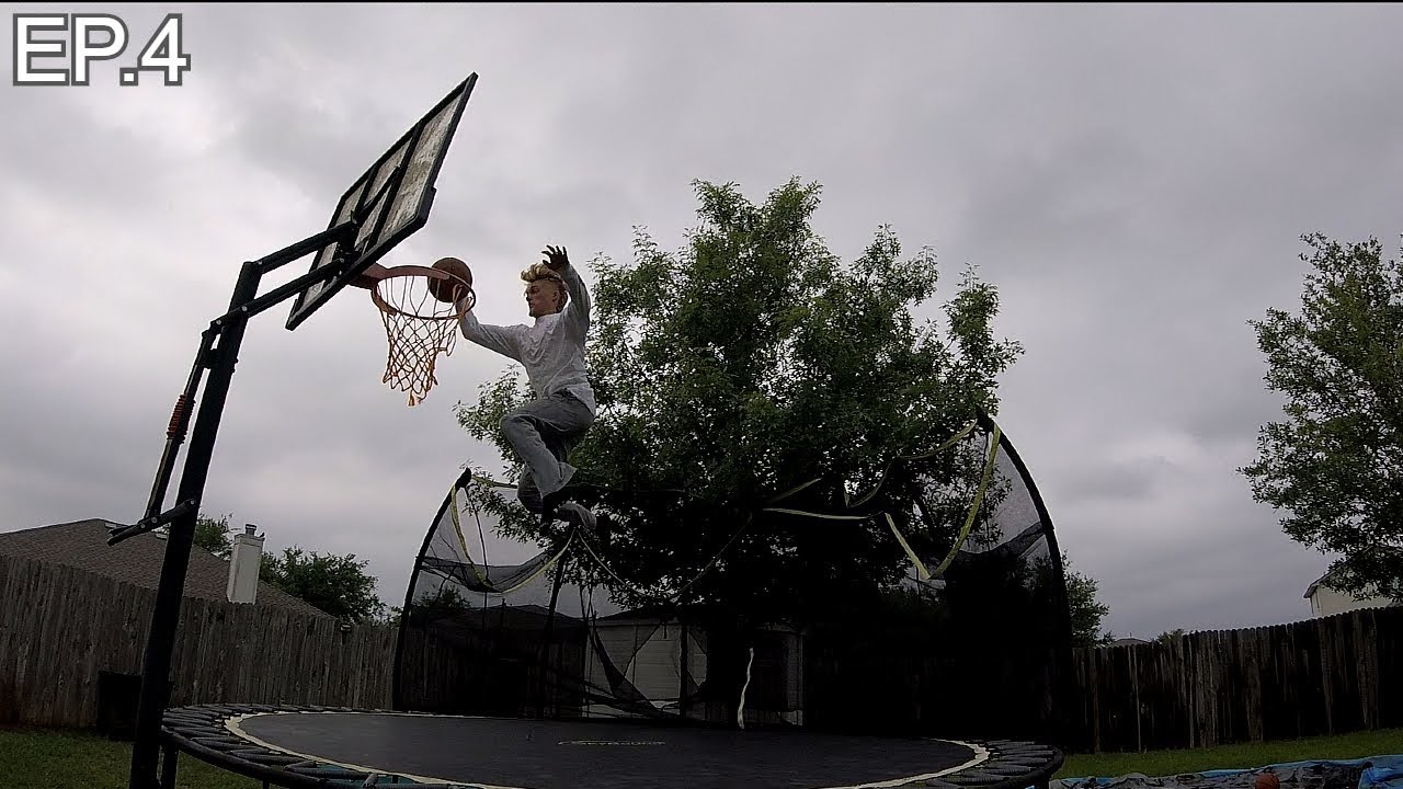 5'4" WHITE KID ROAD TO DUNKING ON 10FT RIM (ep.4) (practicing with ...