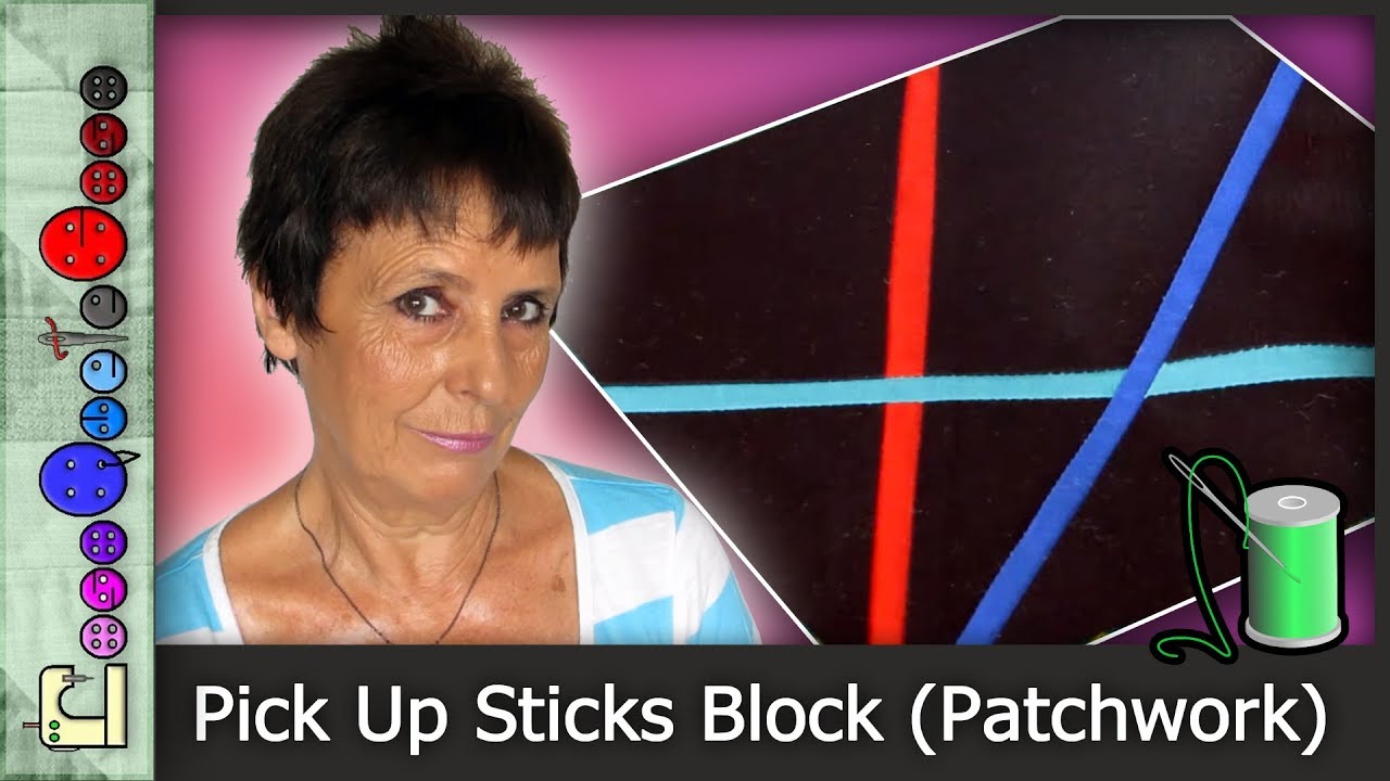 Cómo hacer un Pick Up Sticks Block (Patchwork) [Tutorial] - YouTube
