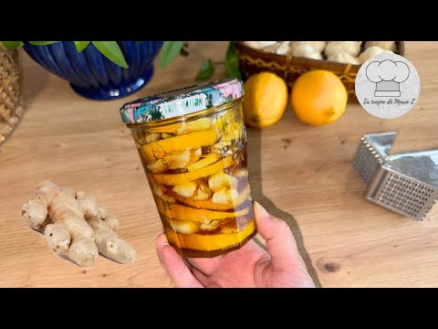 Remède : Sirop gingembre citron ail et miel 🍯 le meilleur antibiotique 100% naturel maison