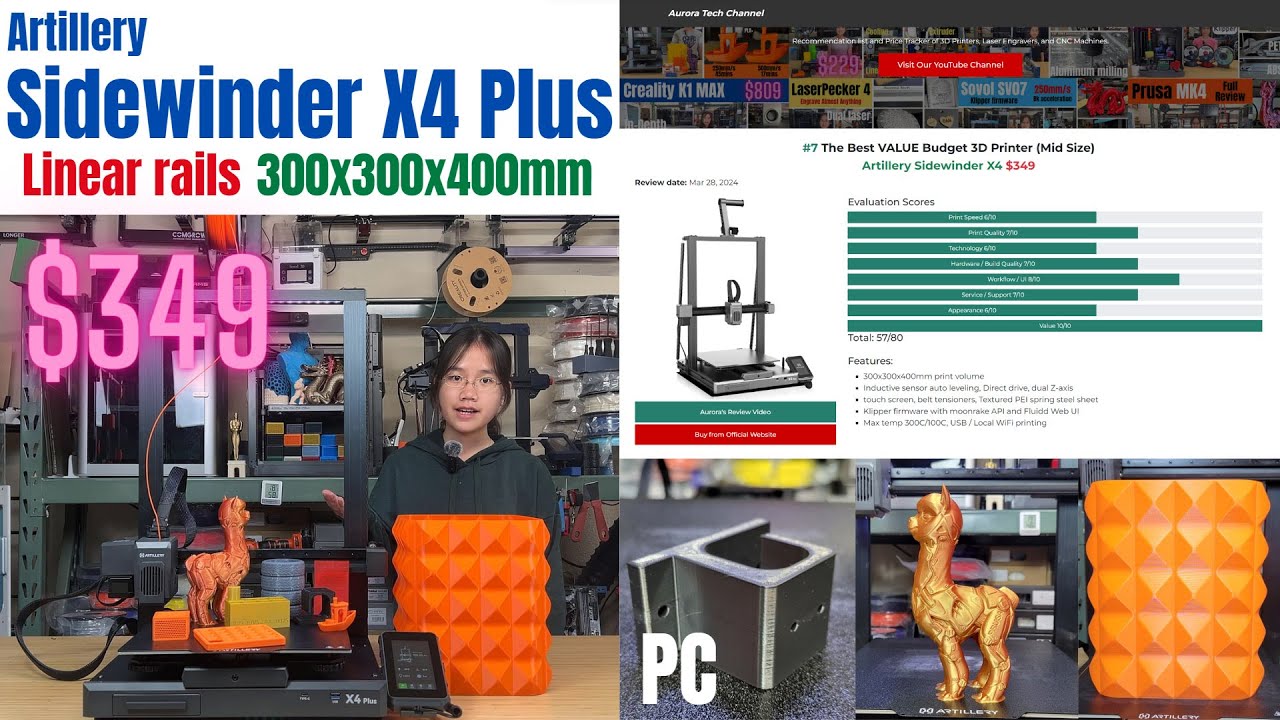 Artillery Sidewinder X4 Plus Review - YouTube