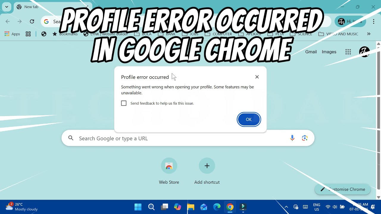 How to Fix Profile Error Occurred in Google Chrome - YouTube