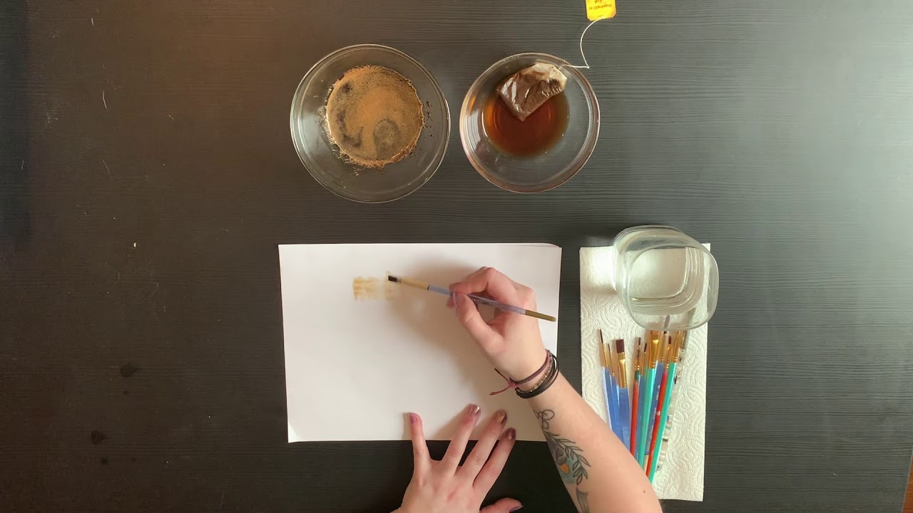 How To: Coffee and Tea "Watercolors" - YouTube