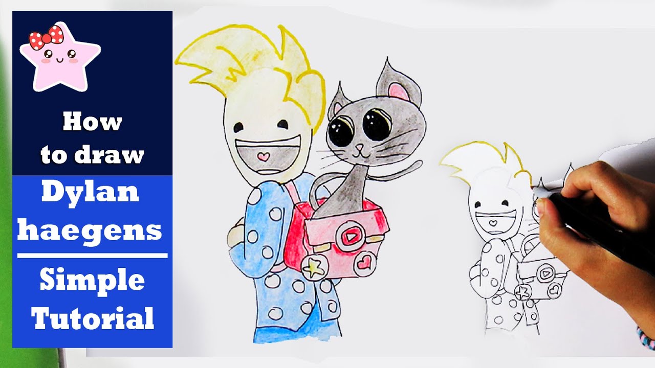DIY: HOE TEKEN JE EEN DYLAN HAEGENS CARTOON? KAWAII | BEGINNERS TEKENEN ...