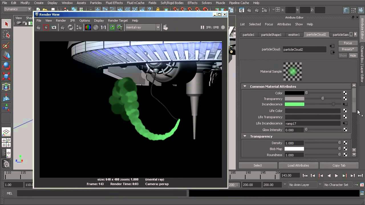 84 Using the Particle Cloud material - YouTube