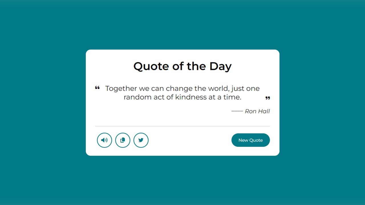 Random Quote Generator Using Javascript 30 Javascript Projects In 30 0865