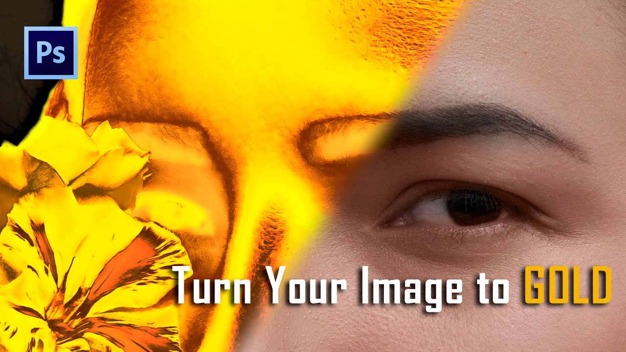 Turn anything into gold - Golden portrait effect - Photoshop Tutorial ...