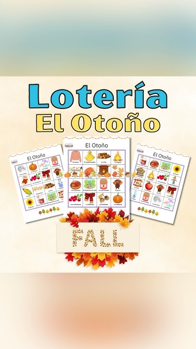 Teach all about El Otoño The Fall with this fun game of lotería ...