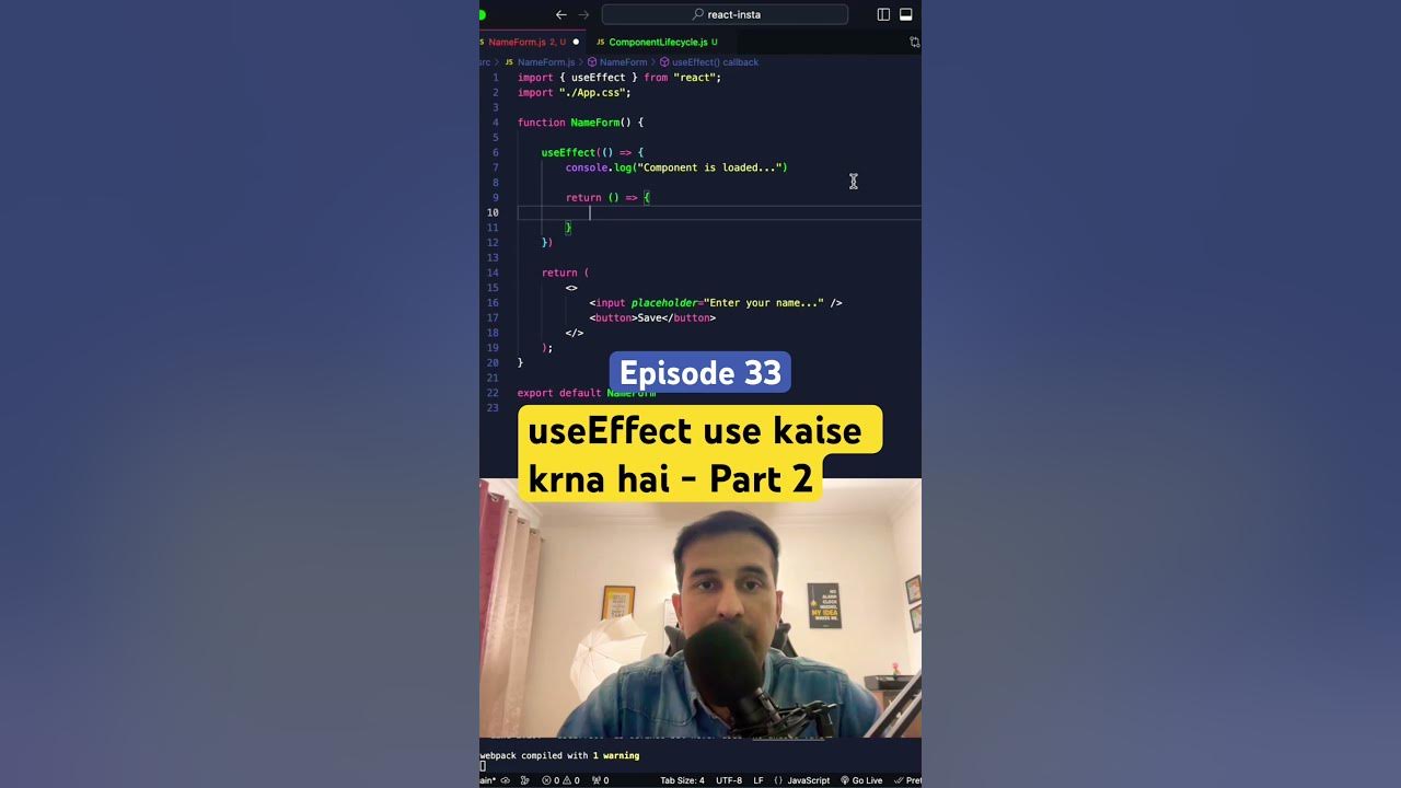 Useeffect Use Kaise Krte Hai Part 2 Reactjstutorial Youtube