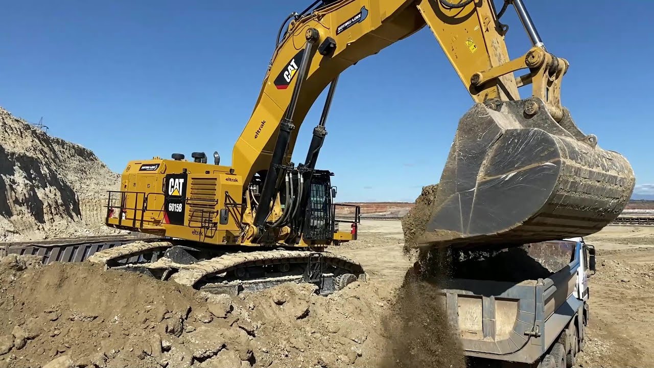 Caterpillar 6015B Excavator Loading Mercedes & Man Trucks - Sotiriadis ...