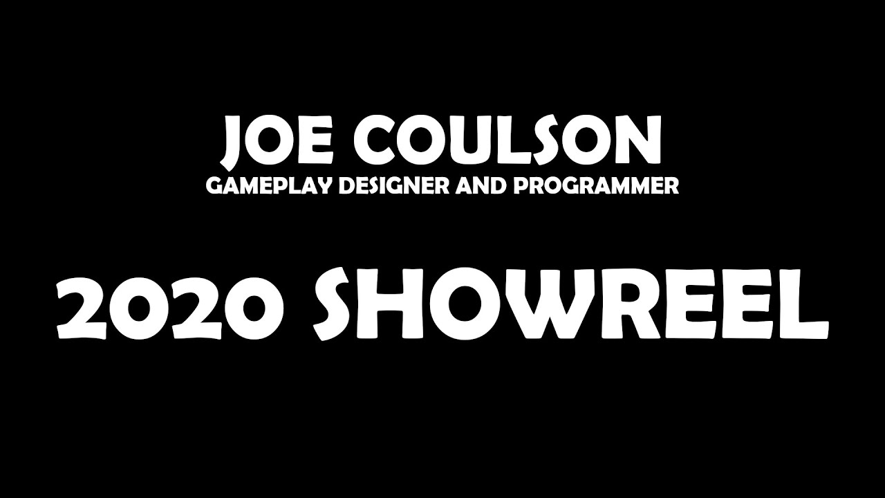 Joe Coulson - 2020 Showreel - YouTube