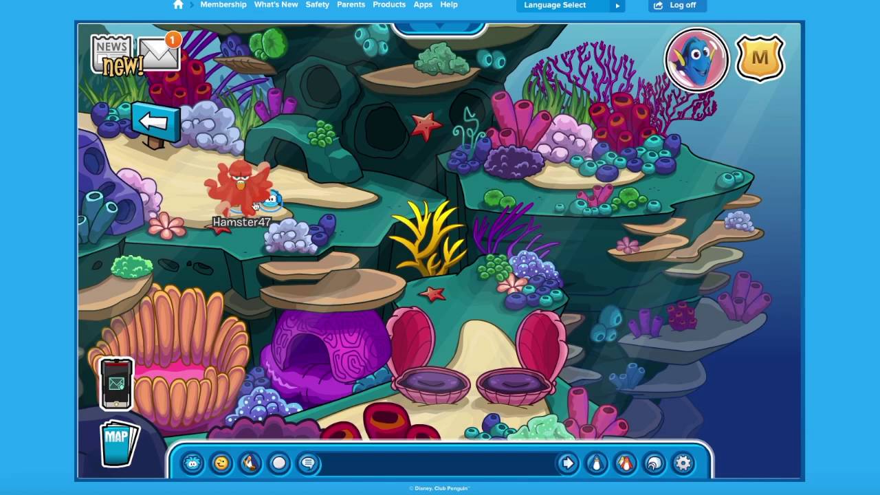 FISHIES|Club Penguin Finding Dory Party - YouTube