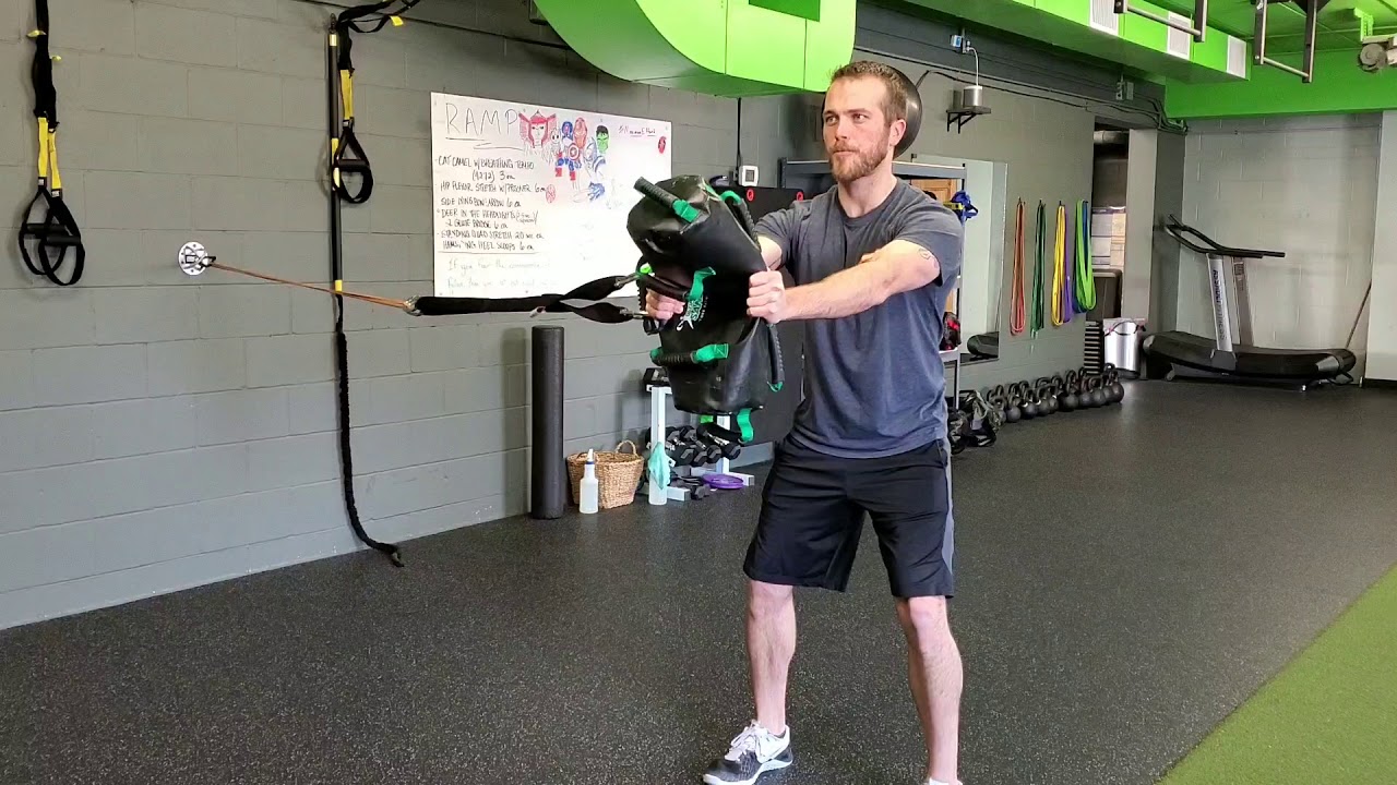 Unity Fitness - USB Anti-Rotation Press w/Lateral Core Strap - YouTube