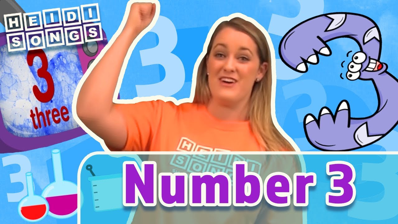Number 3 Song | Learn to Write Numbers | Music for Math | Learning ...