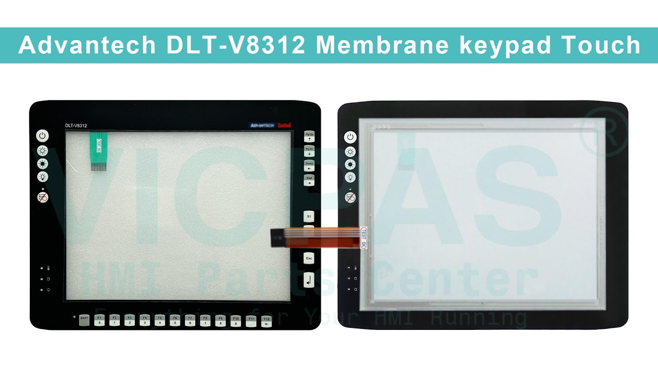 Advantech DLT-V8312 Membrane Keypad Switch HMI Panel Glass Replacement ...