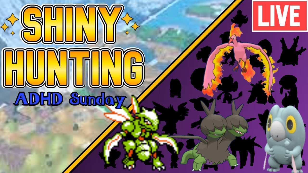 Shiny Hunting ADHD Sunday = Lots of Shiny Hunting! 🦗 🐦‍🔥 🦎 | Live - YouTube