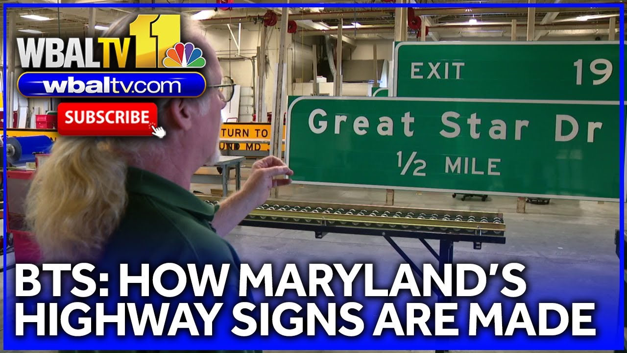 See how Maryland's street, highway signs are made - YouTube