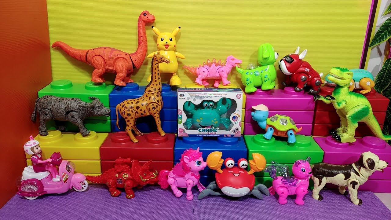 Crab toys รวมของเล่นใส่ถ่าน มีทั้งยีราฟ ควาย ปู เต่า สุนัข มาเล่นโชว์ ...