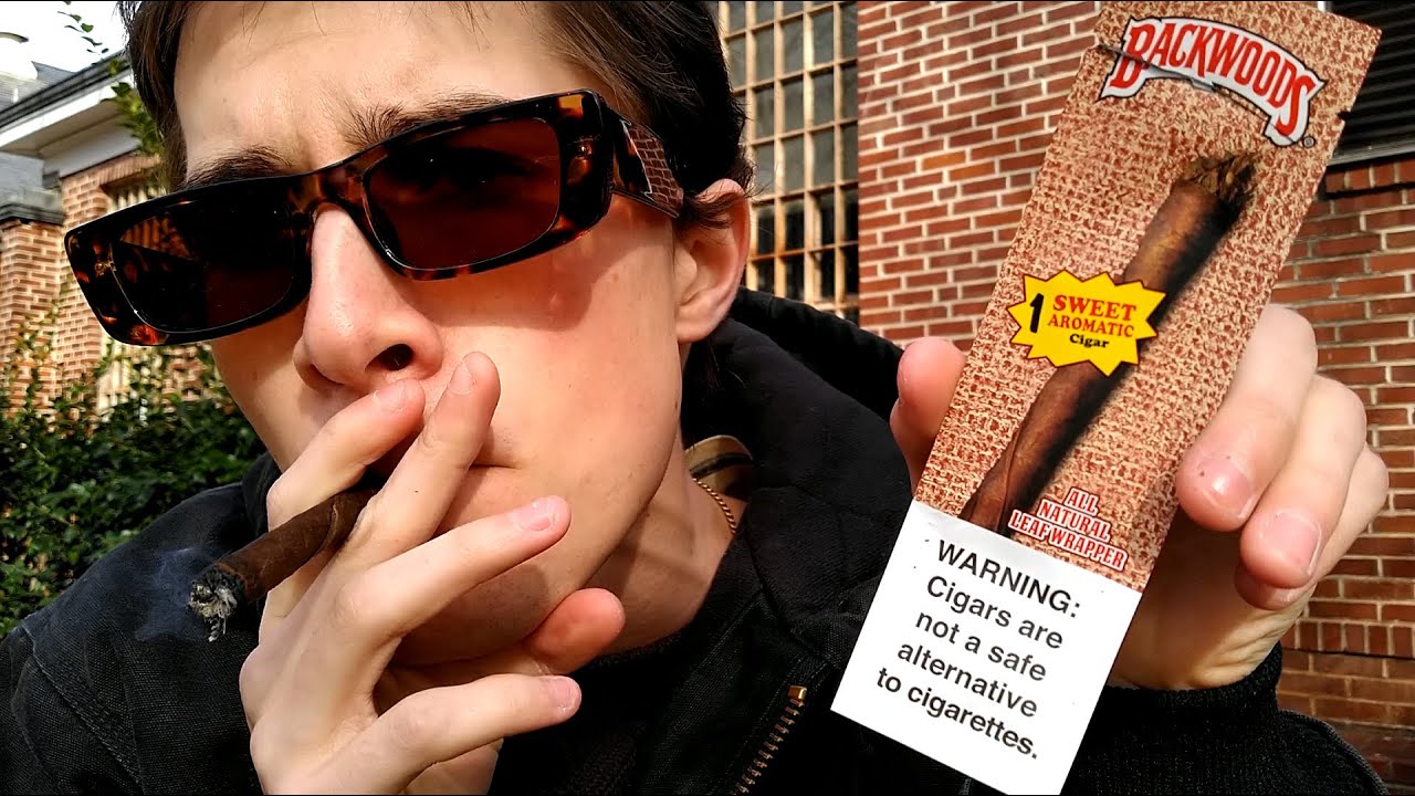 Smoking a Backwoods Sweet Aromatic Cigar - Review - YouTube