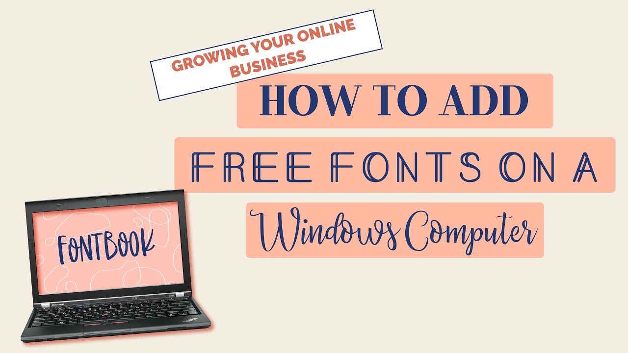 How to Add Fonts to a Windows Computer Plus FREE Commercial Fonts - YouTube