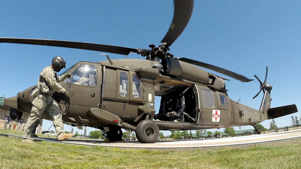 How to Load Patients onto a Black Hawk Helicopter - YouTube