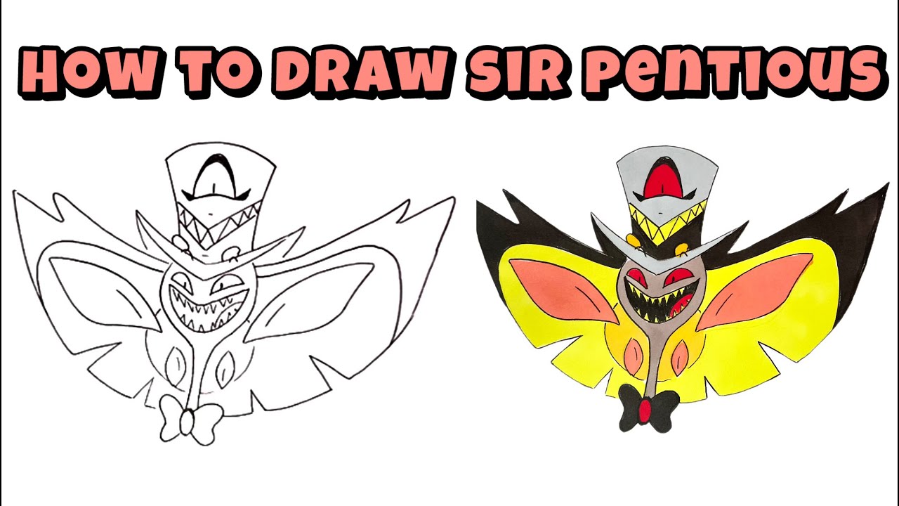 How to Draw Sir Pentious from Hazbin Hotel – Create Sinner Demon Easy ...
