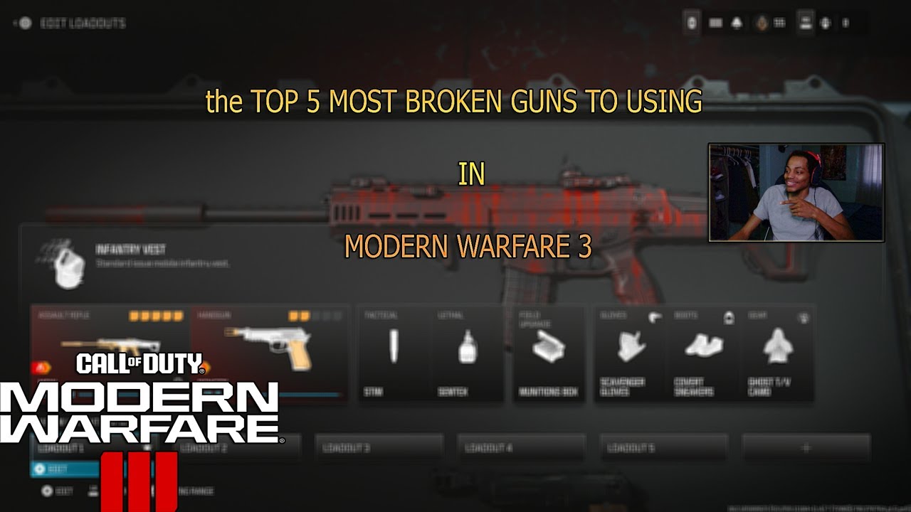 the TOP 5 MOST BROKEN GUNS TO USING AFTER UPDATE!..(MODERN WARFARE 3 ...