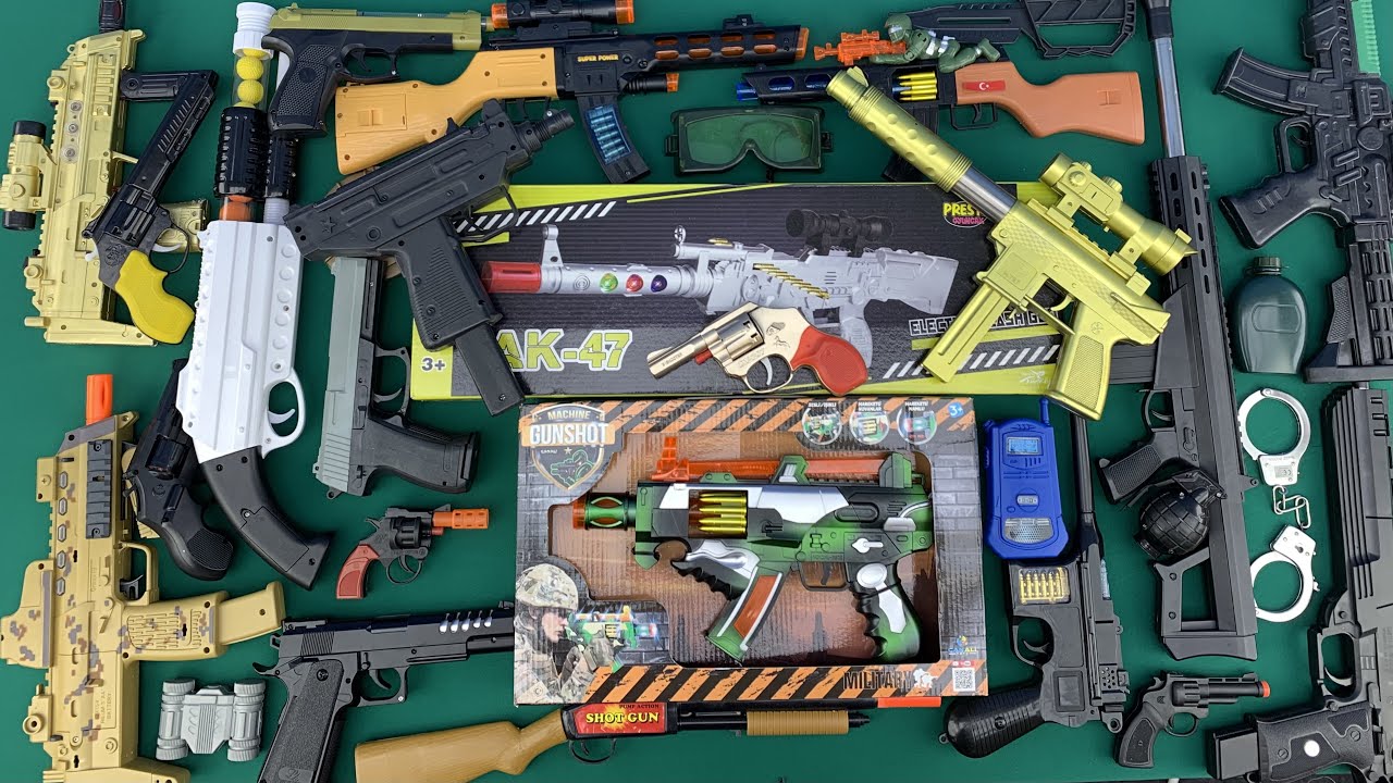 New AK-47 Flash Gun Unboxed ! Soft Bullet Toy Guns and BB Toy Pistols ...