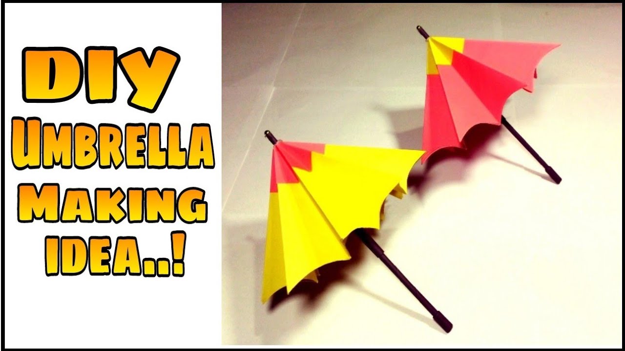 Umbrella Making With Paper That Open and Close । DIY Paper Umbrella ...