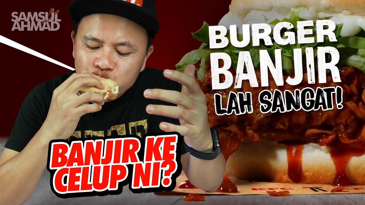 KFC Burger Banjir Sos Barbeque Salai Betul-betul Banjir Ke? Macam Celup ...