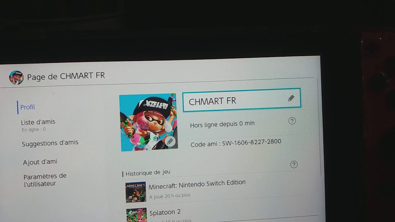 Code ami nintendo swicht - YouTube