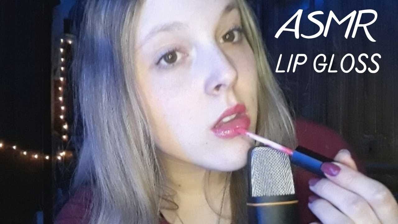 ASMR ️ LIP GLOSS 💋 + inaudible, mouth sounds, hands movements, tapping ...