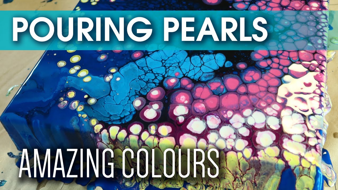 Fluid Art - Learning Pearl Pours. Part 3: Finding my own touch - YouTube
