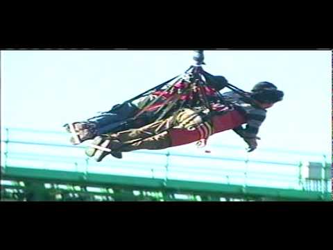 Bungee jumping at Six Flags, LA - YouTube