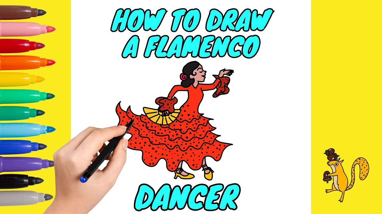 Draw a Flamenco Dancer in a Vibrant Spanish Dress! Fun & Easy! | How to ...