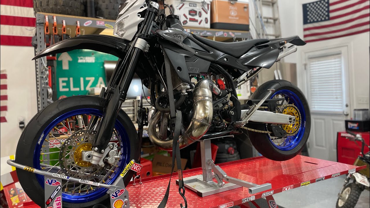 UFO Plastics For The Banshee Swapped Supermoto! - YouTube