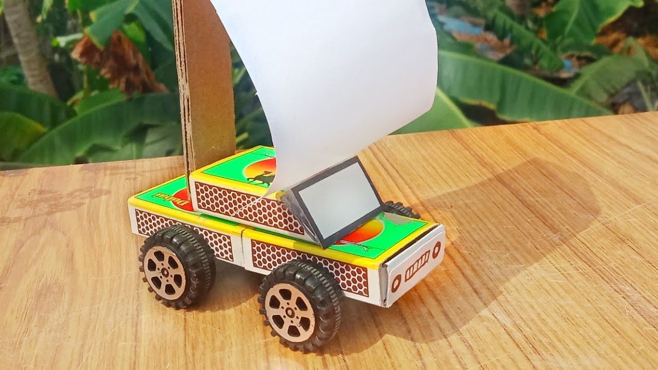 How to make a simple wind car at Home !! DIY matchbox wind car !! - YouTube