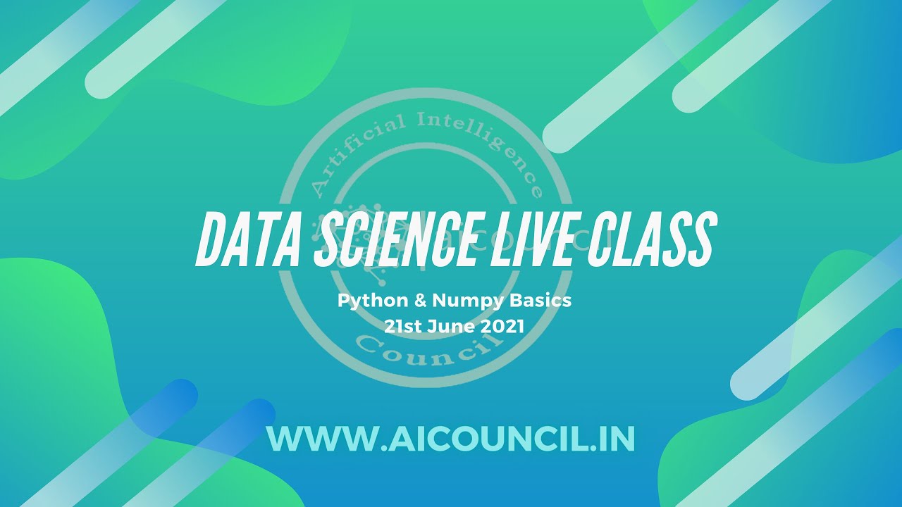 Data Science Basics Using Python Live Class Youtube