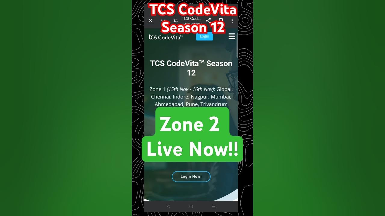 TCS CodeVita Zone 2 || TCS CodeVita Season 12 || TCS #tcscodevita #codevita - YouTube