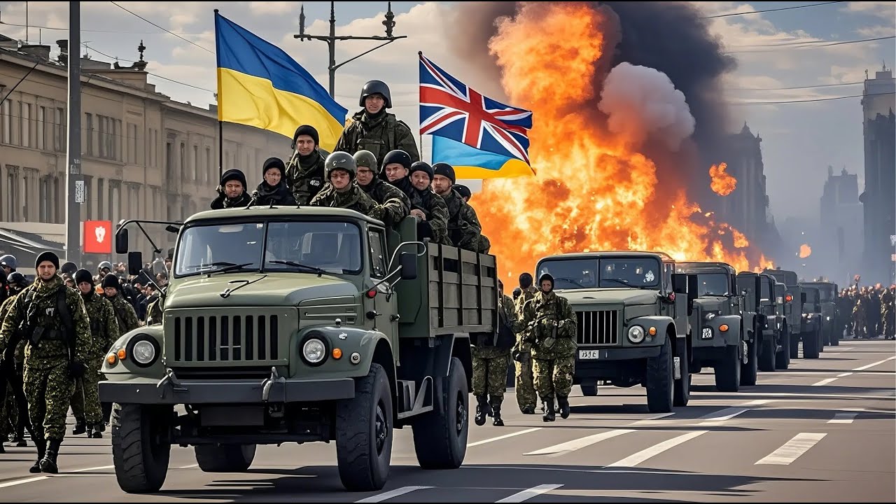 4 Minutes Ago! Ukrainian-British Military Convoy Entering Kursk ...